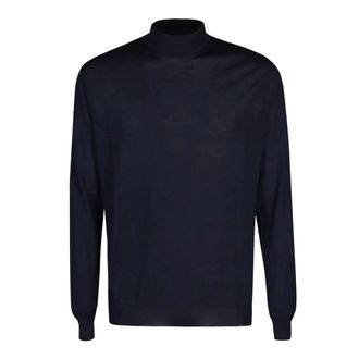 Malo Rollkragenpullover aus Kaschmir - - Knitwear - Herren - Blau - 3XL