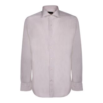 Dell'Oglio Homme, Chemises, Rose, Taille: 2XL Chemise en coton &agrave; manches longues