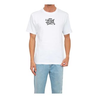 GCDS L&auml;ssiges Baumwoll-T-Shirt f&uuml;r M&auml;nner - - Tops - Herren - Wei&szlig; - S