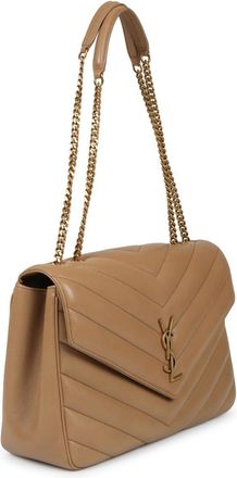 Saint Laurent Womens Shoulder Bag Loulou Powder Leather Lambskin