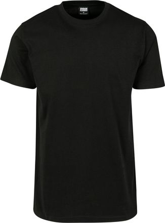 Urban Classics Herren Basic Tee - Kurzarm T Shirt mit Rundhalsausschnitt in regul&auml;rer Passform f&uuml;r Freizeit Sport Alltag und Streetwear Outfits,Schwarz,L