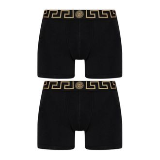 Versace Homme, Sous-v&ecirc;tements, Noir, Taille: L Greca Border Boxers