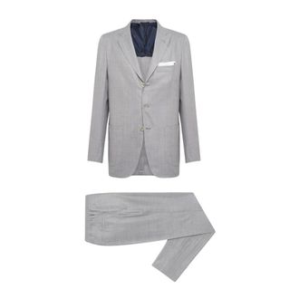 Kiton Kaschmirgrauer Anzug - - Suits - Herren - Grau - 3XL