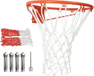 Generic Montierter Basketball-Hoop-Reifen - strapazierf&auml;higes Rim Net, Wandrahmen aus Stahl | Ball im Innen- und Au&szlig;enbereich | Fitness-Trainingsausr&uuml;stung f&uuml;