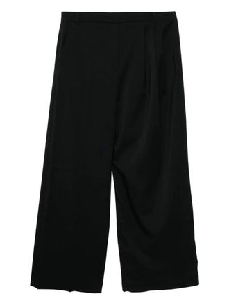 pushBUTTON pantalon à détail plissé - Bleu