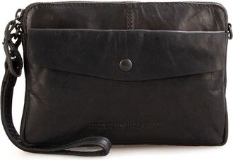 Spikes & Sparrow Leren Crossbodytas/Clutch - Idaho - Zwart