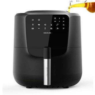 Cecotec Friteuse &agrave; air sans huile de 5,5 L avec pulv&eacute;risateur Air Fryer Cecofry Rain M. 1550 W, Pulv&eacute;risation Automatiqu, Panneau de Contr&ocirc;le Tactile, Thermos