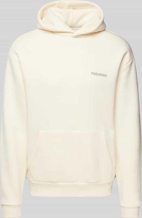 Review Hoodie mit Label-Print