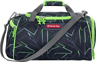 Step by Step Sporttasche Ninja Kimo, mit Nasswäschefach, Abnehmbarer Tragegurt, Verstellbarer Schultergurt, ab der 1. Klasse, 13L, schwarz