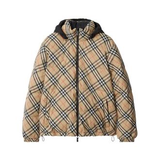 Burberry Kariertes Muster Wendbare Kapuzenjacke - - Jackets - Herren - Beige - M