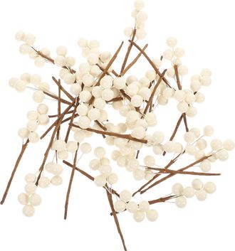 Pretyzoom 60 STK künstliche Beeren Kunstschaumfrucht Kranz DIY künstliche Beere kunstplflanze kunstobst hausdeko Girlande gefälschter Beerenstiel Christbaumschm