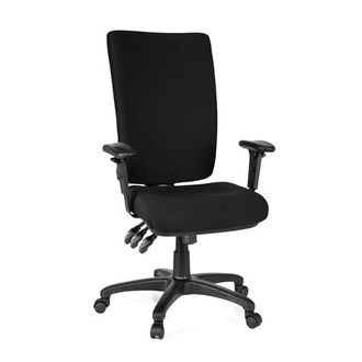 hjh OFFICE 702100 Profi B&uuml;rostuhl Zenit HIGH Stoff Schwarz Drehstuhl ergonomisch, Arm- und R&uuml;ckenlehne verstellbar