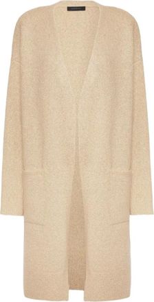 Elena Miro Femme, Pulls, Beige, Taille: 40 FR Long Cardigan