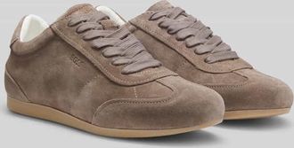 HUGO BOSS Sneaker aus echtem Veloursleder mit Logo-Pr&auml;gung