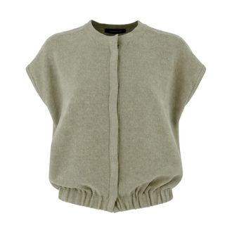 Fabiana Filippi Femme, Pulls, Vert, Taille: 40 FR Pull en coton et lin avec sequins