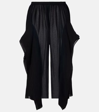 Alaia Alaïa Weite Low-Rise-Hose aus Georgette