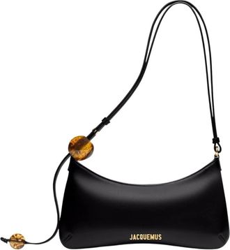 Jacquemus Femme, Sacs, Noir, Taille: ONE Size Sac à main noir avec détails de perles