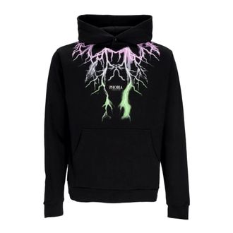 Phobia Archive Bicolor Lightning Print Hoodie - - Sweatshirts & Hoodies - Herren - Schwarzk - S