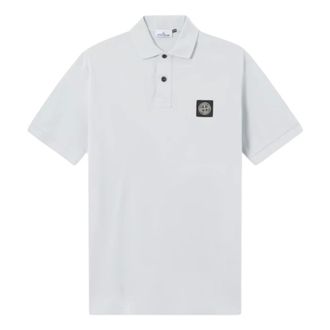 Stone Island Homme, Tops, Bleu, Taille: 2XL Polo &agrave; Manches Courtes avec &Eacute;cusson Boussole