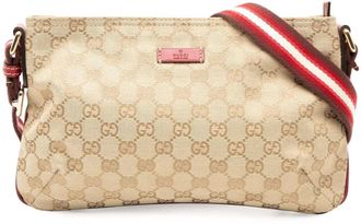 Gucci Hobo Bags - GG Canvas Web Crossbody - Gr. unisize - in Braun - für Damen
