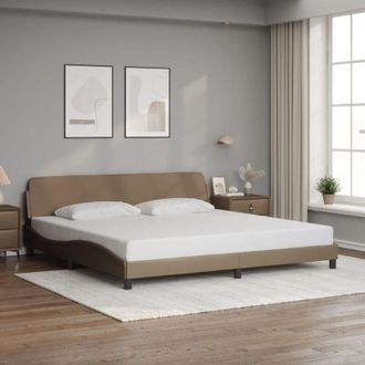 vidaXL Cadre de lit sans matelas cappuccino 200x200 cm similicuir Vidaxl