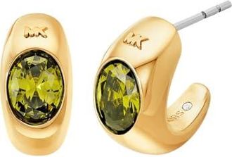 Michael Kors Boucles doreilles pour femme en métal doré en laiton avec fermoir à tige sécurisé