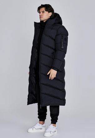 Siksilk Herren Schwarze Longline Puffer S