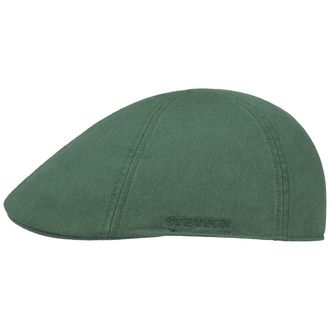 Stetson Texas Cotton Flatcap UV Schutz 40+ Unifarbene Schirmm&uuml;tze Fr&uuml;hjahr Sommer gr&uuml;n XL (60-61 cm)