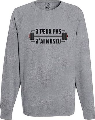 Fabulous Sweatshirt Homme Gris JPeux Pas JAi Muscu Salle de Sport Musculation