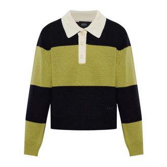 A.P.C. A.p.c. - Polo en laine Louise - Femme - Tops - Vert - Taille: 42 FR