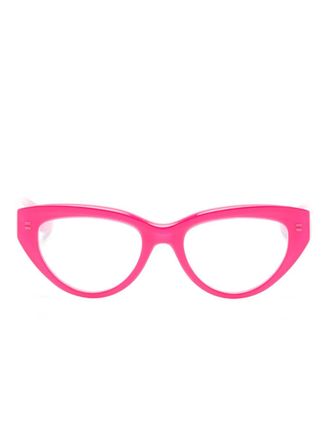 Alexander McQueen Eyewear lunettes de vue &agrave; monture papillon - Rose