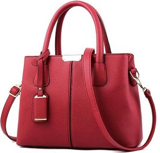 Generic Sac à main pour femme spacieux et tendance - Sac à main en cuir, Rouge