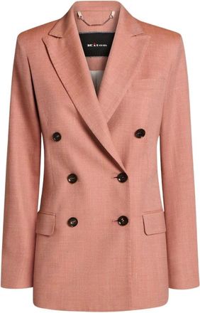 Kiton Femme, Manteaux, Rose, Taille: 44 FR Double-Breasted Manteaux