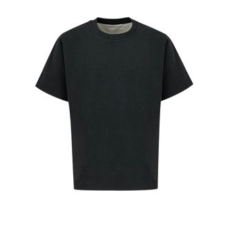 Bottega Veneta Homme, Tops, Noir, Taille: S T-shirt Oversize en Coton Pima