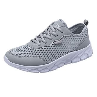 Generic Baskets l&eacute;g&egrave;res pour homme - Chaussures de course en maille respirante - Chaussures de marche confortables &agrave; lacets - Antid&eacute;rapantes - Chaussures d&eacute;co