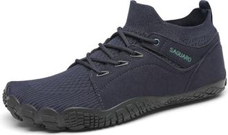 Saguaro Unisexe Mid Top Barefoot Shoes Homme Femme Chaussure Trail Running Fitness de Antidérapant Respirant Confortable Bleu 47 EU