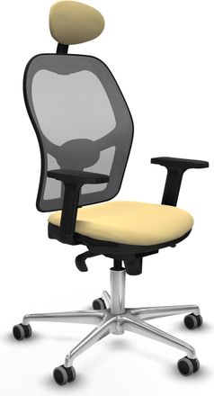 Piqueras y Crespo Jorquera B&uuml;rostuhl mit 2D-Armlehnen, h&ouml;henverstellbarer Lendenwirbelst&uuml;tze und festem Kopfteil, ausgestattet mit Sincro 5 Positionen und injiziertem S