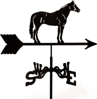 Generic Wetterfahnen, Dekorative Dachwetterfahne Aus Metall, Windmessger&auml;T F&uuml;R Den Au&szlig;Enbereich, Windrichtungsanzeiger F&uuml;R Garten, Bauernhaus, Eisen(A)