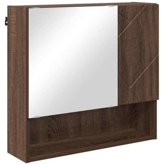 vidaXL Spiegelschrank Braun Eichen-Optik 59 x 17 x 55 cm Holzwerkstoff vidaXL