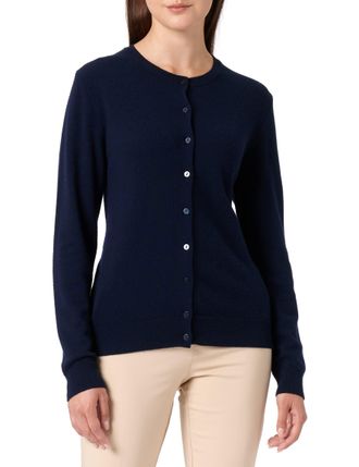 Benetton Damen Koreanisches Trikot M/L 1002D5485 Strickjacke, Dunkelblau 016, XS