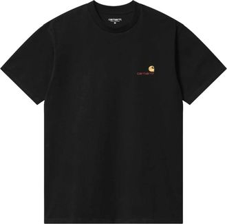 Carhartt Work in Progress Homme, Tops, Noir, Taille: S S/S American Script T-Shirt