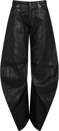 Acne Studios Jean large enduit en coton m&eacute;lang&eacute;