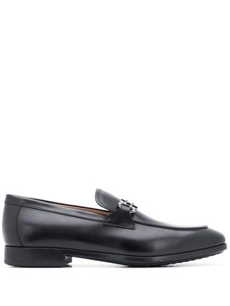 Ferragamo mocassins Ree &agrave; plaque logo - Noir