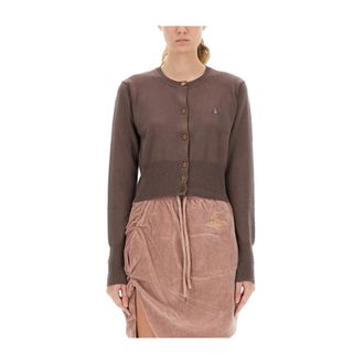 Vivienne Westwood Bea Cropped Cardigan - - Knitwear - Damen - Braun - XS