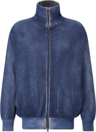 Avant Toi Homme, Pulls, Bleu, Taille: XL Zip-throughs