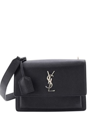 Saint Laurent sac &agrave; bandouli&egrave;re Sunset Satchel m&eacute;dium - Noir