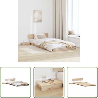 vidaXL vidaXL Schlafzimmer - Bettgestell Braun 75 x 190 cm Holz