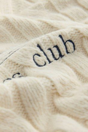 Next Troyer Rei&szlig;verschlusspulli mit Zopfmuster und 1995-Grafik (1-tlg)