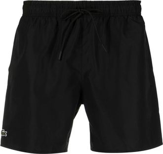 Lacoste Homme, Maillots de bain, Noir, Taille: 2XL Shorts de Bain Noirs avec Logo Brod&eacute;