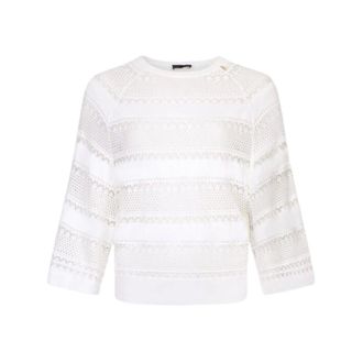 Liu Jo Femme, Pulls, Blanc, Taille: 40 FR Pull ajour&eacute;